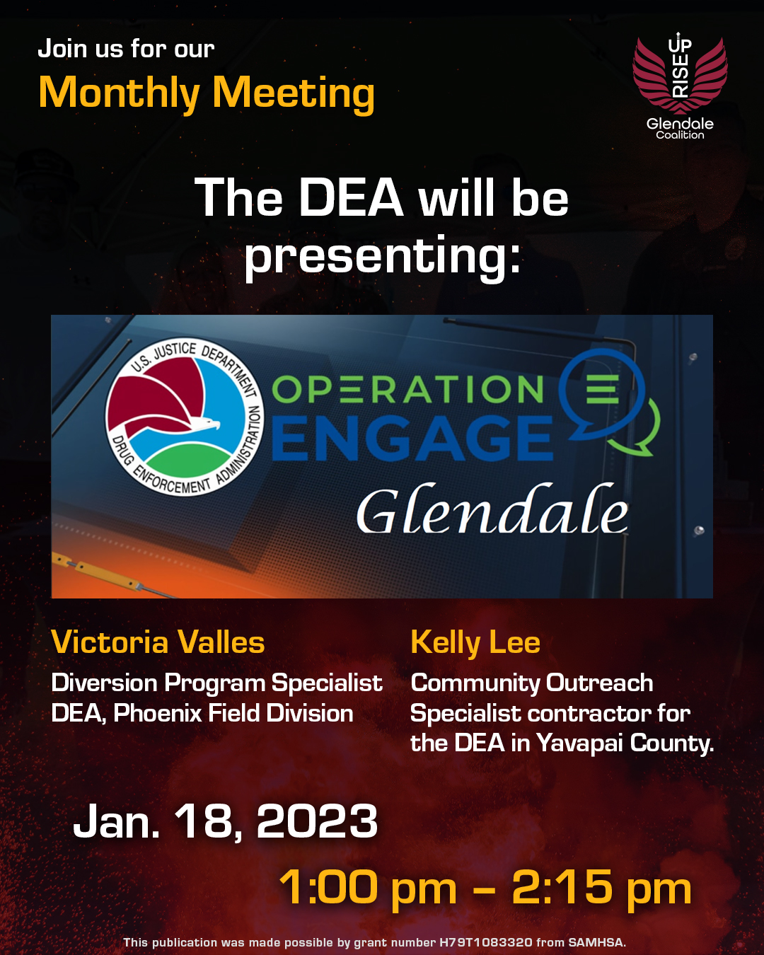 DEA to Present at Meeting Jan 18, 2023 – Rise Up! Glendale