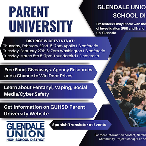 Parent University - 3 Opportunities to Attend! – Rise Up! Glendale